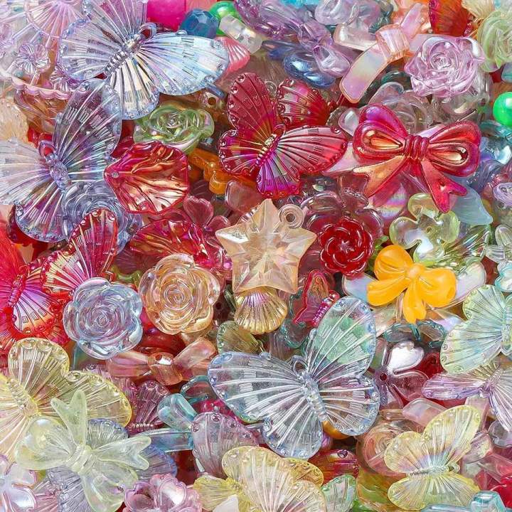 Mote Manik Mix AB Bening Pelangi Manik Manik Gelang Kalung DIY Alesha ...