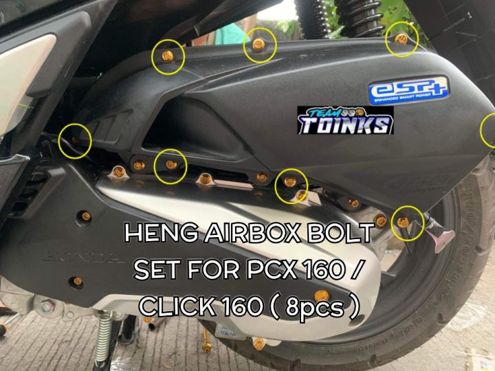 HENG AIRBOX BOLT SET FOR ADV 160 / CLICK 160 / PCX 160 ( 8pcs ) | Lazada PH