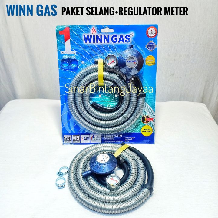 WINN GAS SELANG GAS + REGULATOR METER 289M / SELANG PAKET WINN GAS 1,8 ...