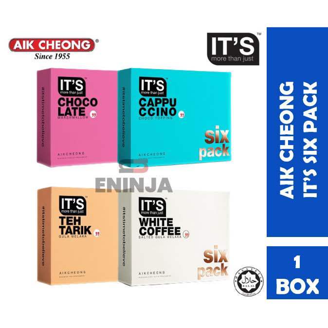 【READY STOCK】AIK CHEONG IT’S Six Pack Chocolate/ Teh Tarik/ Cappuccino ...