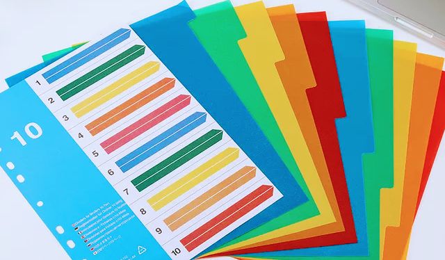 Clearbook Binder Index Alphabetical Order Divider A-Z size A4, 10 Tabs ...