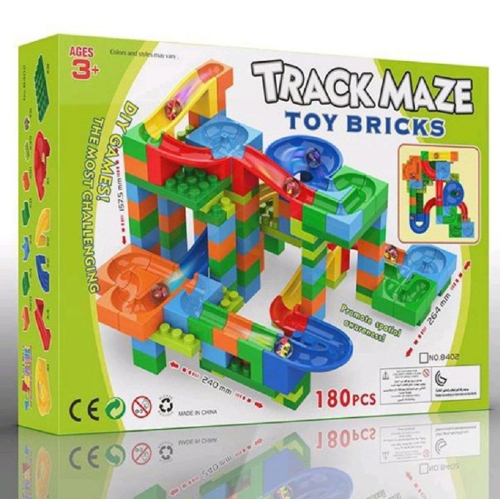 Mainan Track Maze - Kelereng Track Maze 180 pcs Marble Run Race Track ...