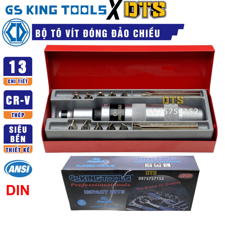 Bộ tua vít đóng đảo chiều 13 món KING TOOLS chính hãng Taiwan | Bộ tô vít tự động thép CR-V siêu ...