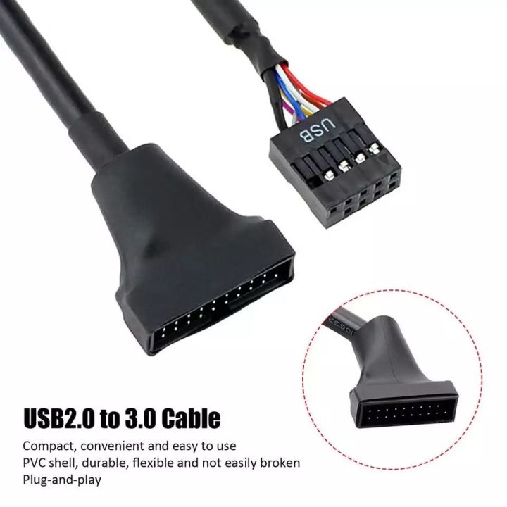 ส่งไว ประกัน1ปีเต็ม! สายแปลง USB 3.0 20 Pin Male to USB 2.0 9 Pin ...