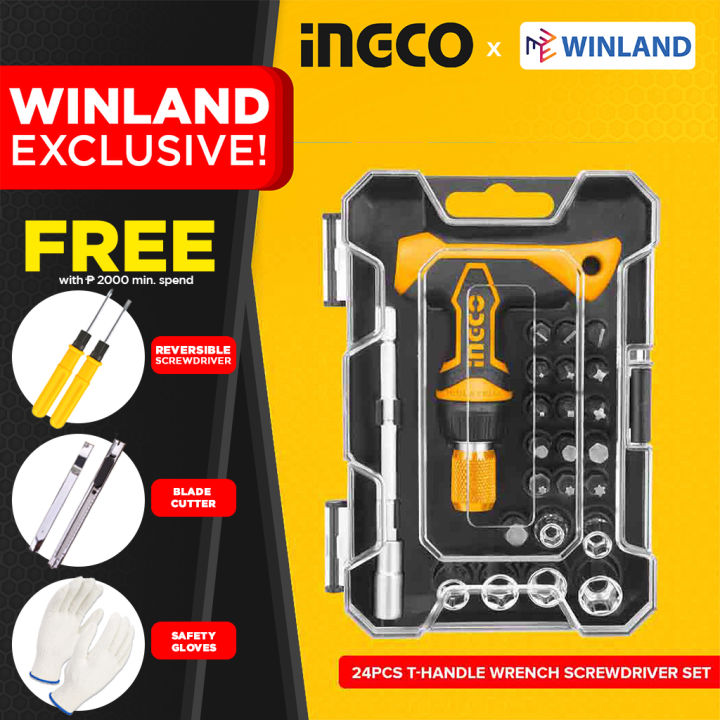 Ingco by Winland 24pcs T-handle Wrench Screwdriver Set Screw driver ...