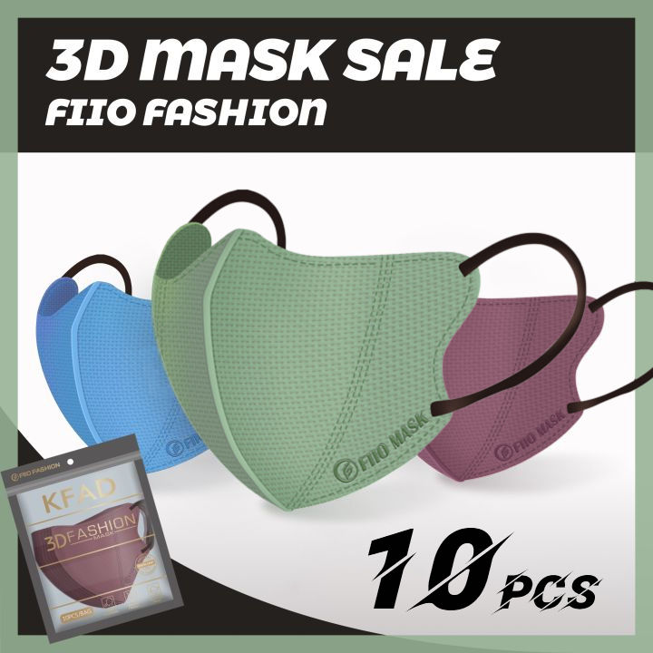 FIIO 4D Mask 10pcs/Pack Face-lifting Butterfly Mask 3D Protect The ...