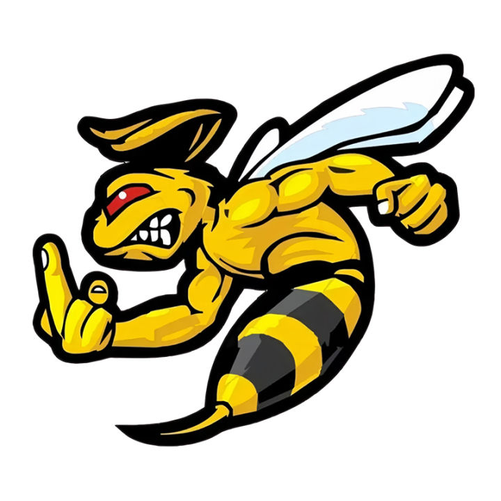 Funny self pasting flower angry wasp bumblebee car sticker waterproof ...
