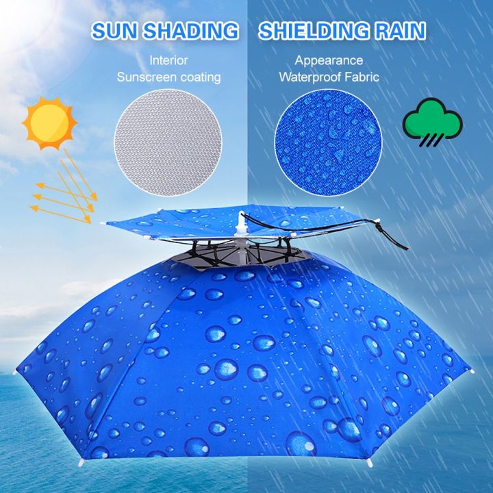 Umbrella Hat head umbrella for adults automatic Golf head umbrella free ...