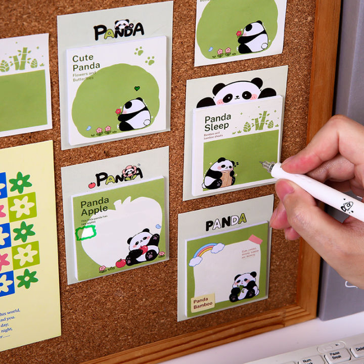 90 Sheets Mini Cartoon Panda Series Memo Pad School Office Portable ...