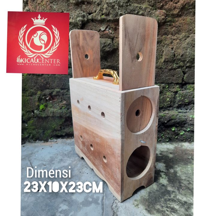 BOX BURUNG KAYU JATI DOUBLE 2 PINTU MENTAHAN | Lazada Indonesia