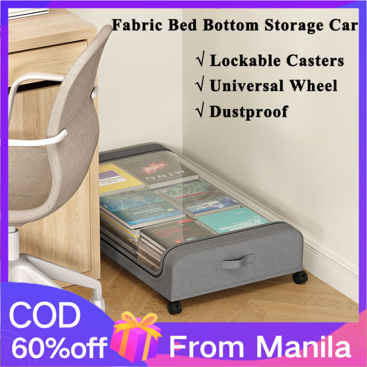 Underbed Storage Box with Wheels Under the Bed Storage Organizer with ...