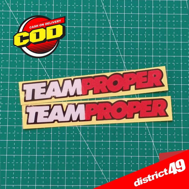 Cutting sticker TEAM PROPER 02 - Stiker cutting Team Proper - Stiker ...