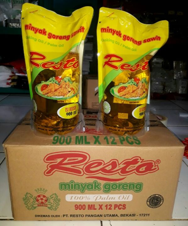 MINYAK GORENG RESTO 900ML 1 DUS ISI 12 PCS | Lazada Indonesia