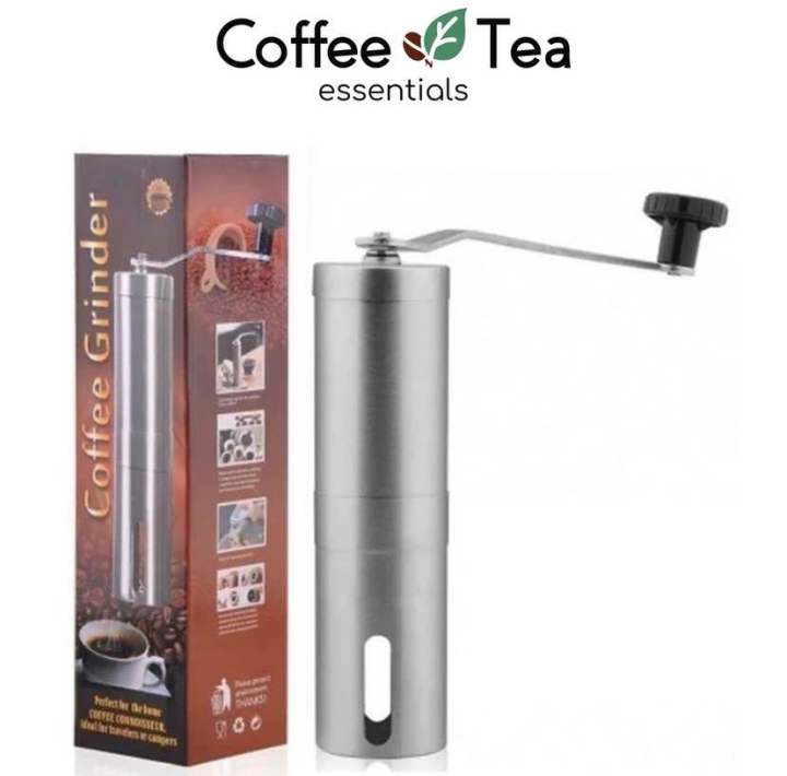 Coffee N Tea Essentials Portable Coffee Bean Manual Grinder Silver 30g ...