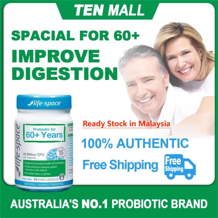【Caring For Elderly】Life Space Probiotic for 60+Years (60 Capsules ) probiotic 60 years ...