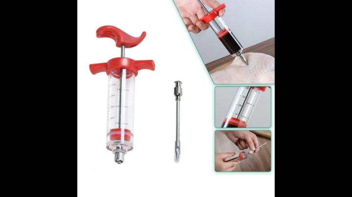 Turkey Chicken BBQ Cooking Tool Flavor Injector Marinade Syringe ...