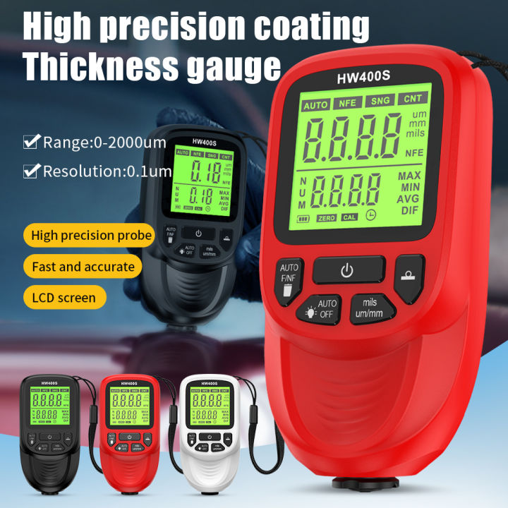 Coating Thickness Gauge Paint Film Thickness Gauge HW400S Digital ...