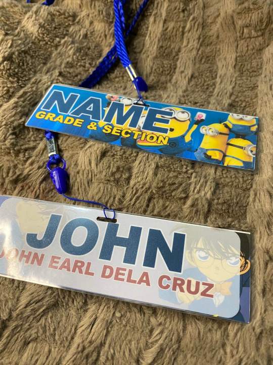 Customized Laminated Name Tag for School (BACK TO BACK PRINT ) | Lazada PH