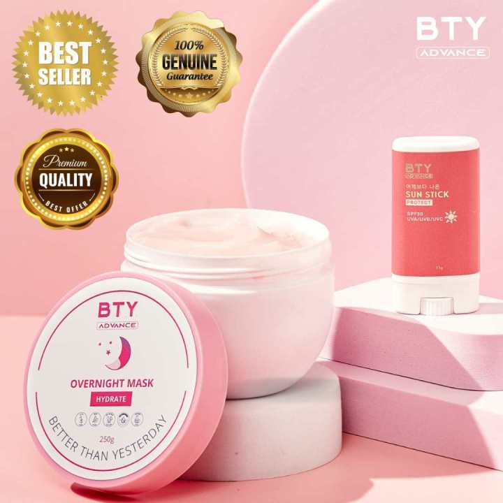 BTY Advance Overnight Mask 250g with Gift Sunstick 15g | Lazada PH