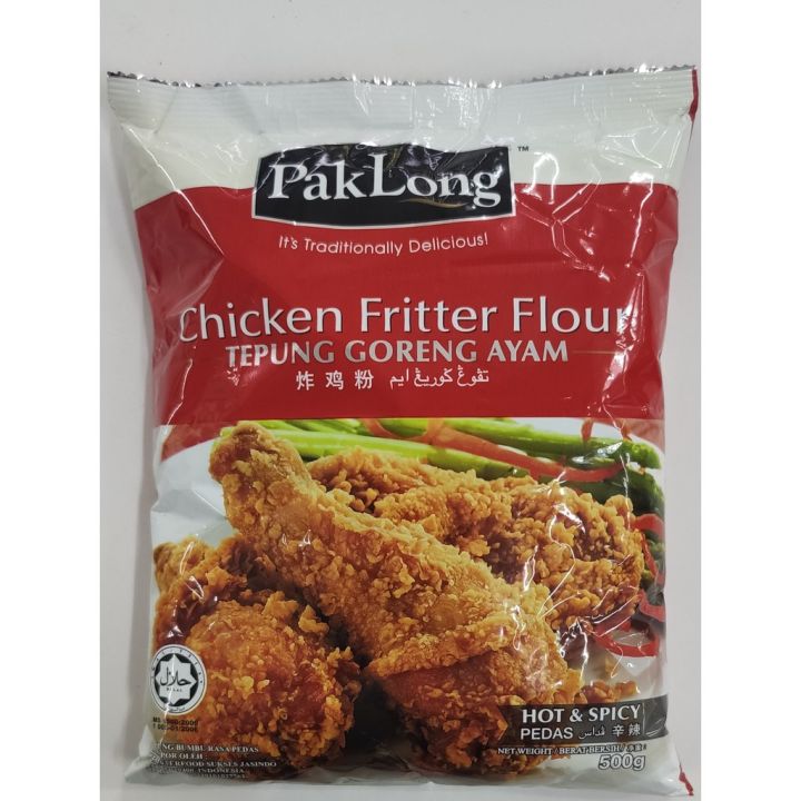 pak long chicken fritter flour hot&spicy 500g | Lazada