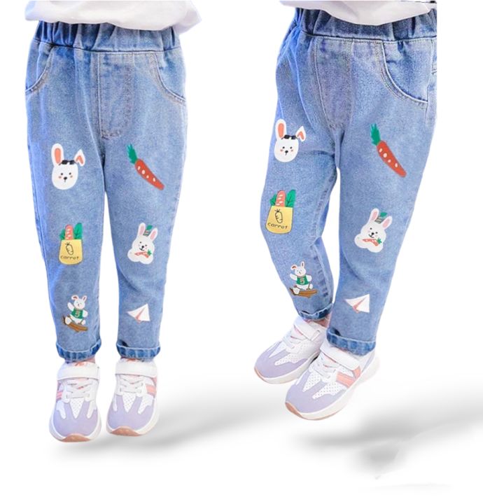 little purple celana jeans anak perempuan model boyfriend warna biru ...
