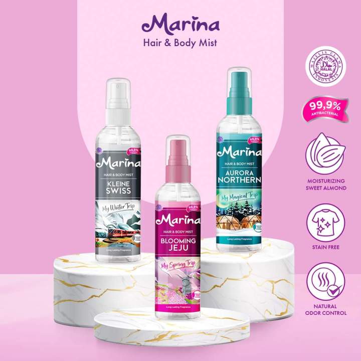 MARINA HAIR & BODY MIST / HIJAB SERIES 100ML | Lazada Indonesia