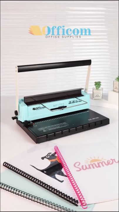 Officom OC-W12D 6in1 Wire & Spiral Binding Machine Dual-Purpose A4 Size ...
