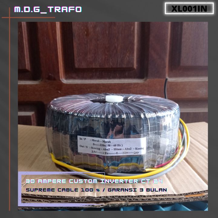 Trafo toroid donat 30A CT 24v - 12v murni inverter | Lazada Indonesia