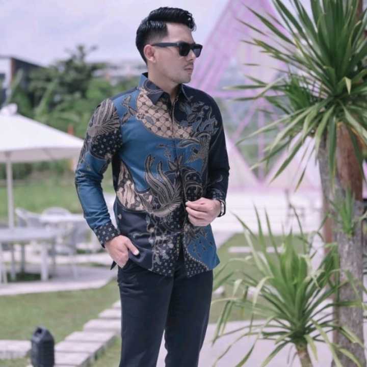 Batik Pria Lengan Panjang Slim Fit Modern Cowok Premium Pekalongan ...