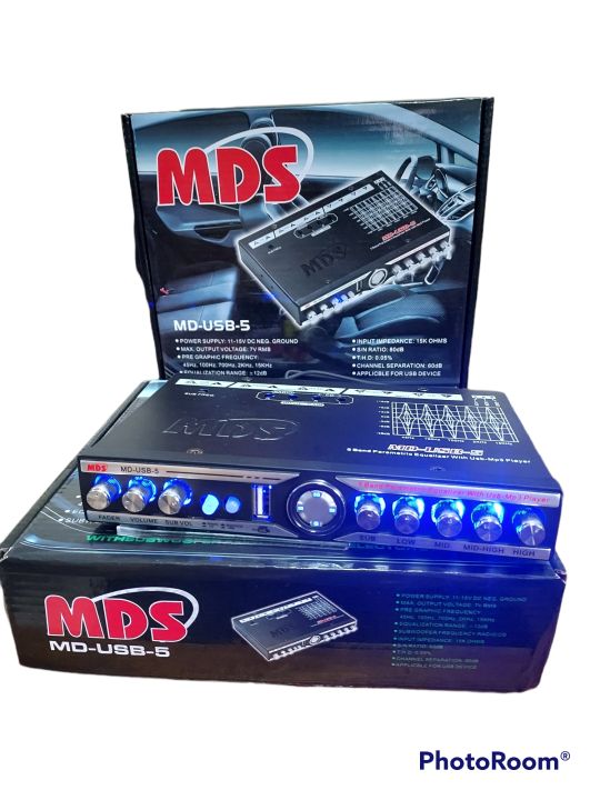 ปรีแอมป์ รถยนต์ ปรี5แบนด์ Mds รุ่น Md Usb 5 สินค้าใหม่ พร้อมส่ง 6110