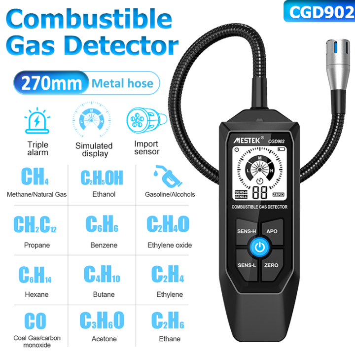 Combustible Gas Detector 50~10000 PPM Triple Alarm High Sensitivity ...