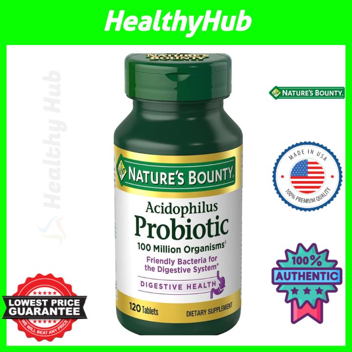 Nature's Bounty Probiotic, Acidophilus Probiotic 100 million Active ...
