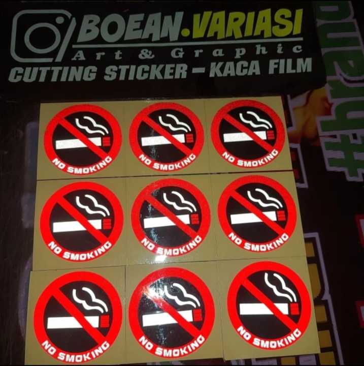 Cutting sticker keren no smoking motor mobil | Lazada Indonesia