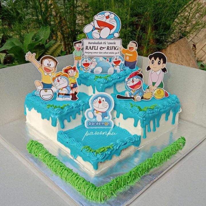 Topper cake kue ulang tahun doraemon part 2 nobita suzuka free custom ...