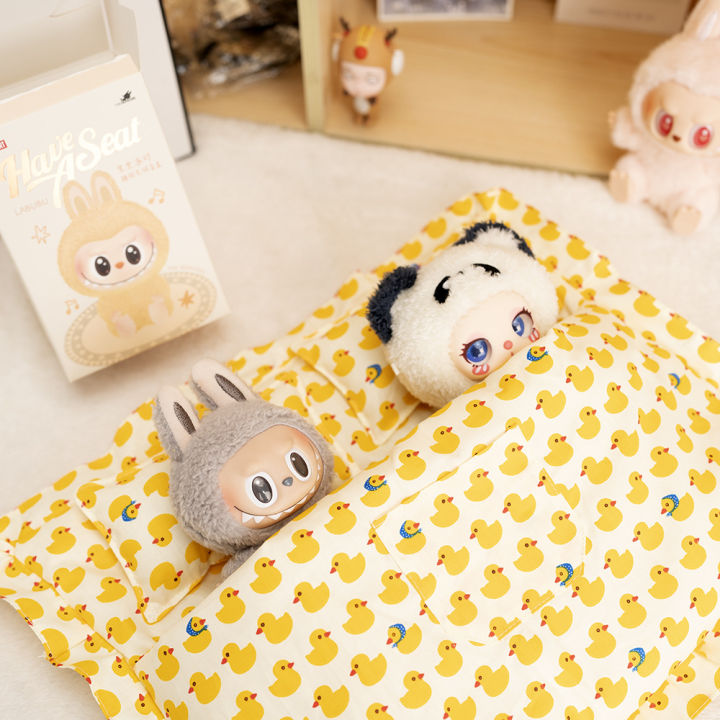 Labubu Cartoon Bedding Set ผ้าห่ม หมอน ตุ๊กตา กระเป๋านอนแบบสองคน ของ ...