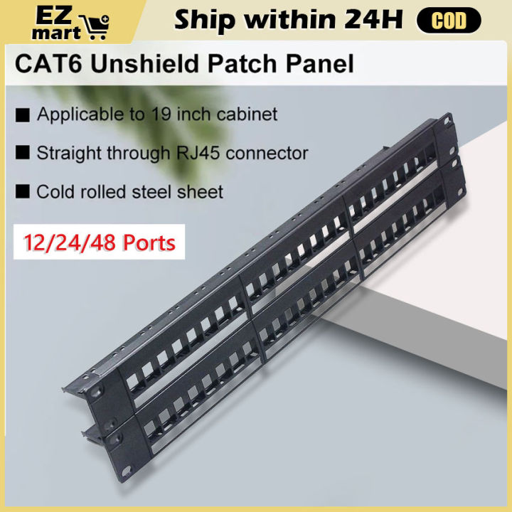 【Fast Shipping】 48Ports Patch Panel UTP Cat6 Cat5e Networking RJ45 ...