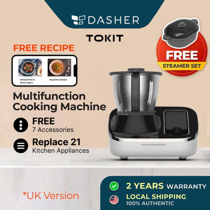 (Malaysia Version) TOKIT Omni Cook 21 in 1 Smart AI Cooker App Controls ...