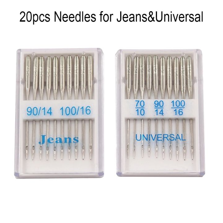 20PCS Jeans Universal Sewing Machine Needles Sewing Machine Supplies ...