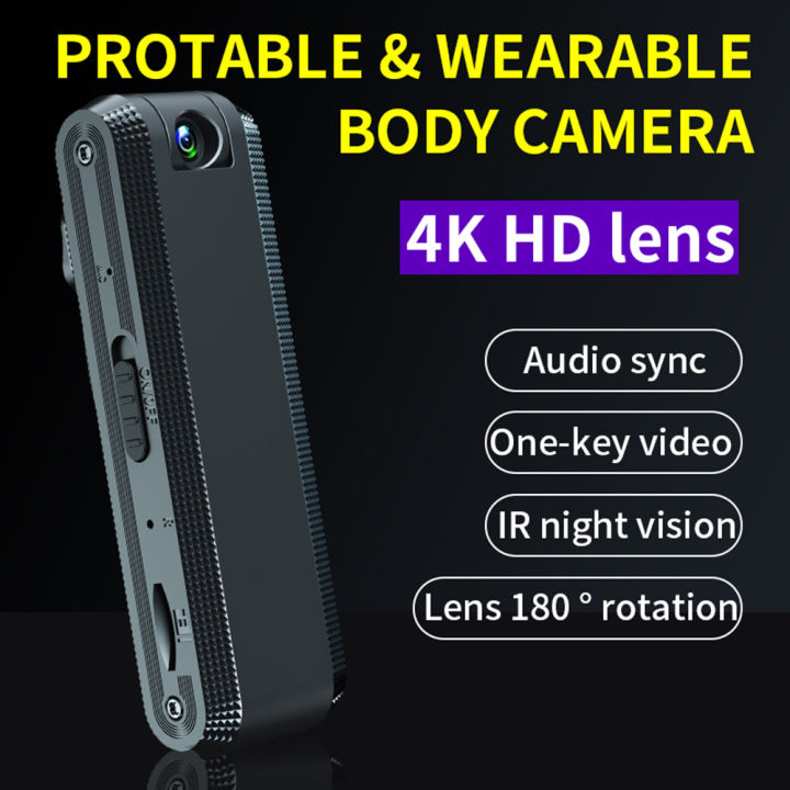 3Tech mall Body Camera 1080P HD Wearable Portable Camera Audio Video ...
