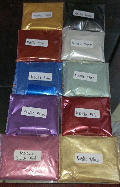 Pigmen metalik/ Pigment Metallic/ Metalik powder/Metalic Bubuk /pewarna ...