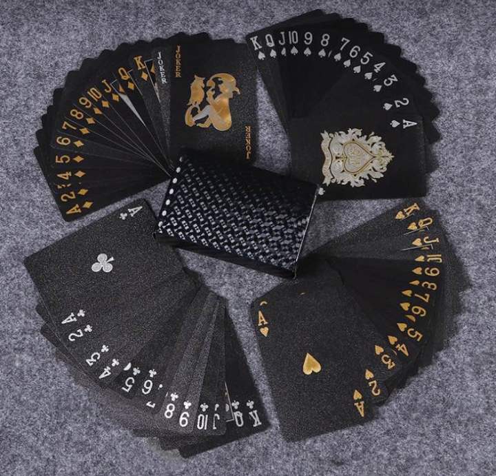 Premium Gold Waterproof Plastic Foil Luxury Poker Card Playing Cards ...