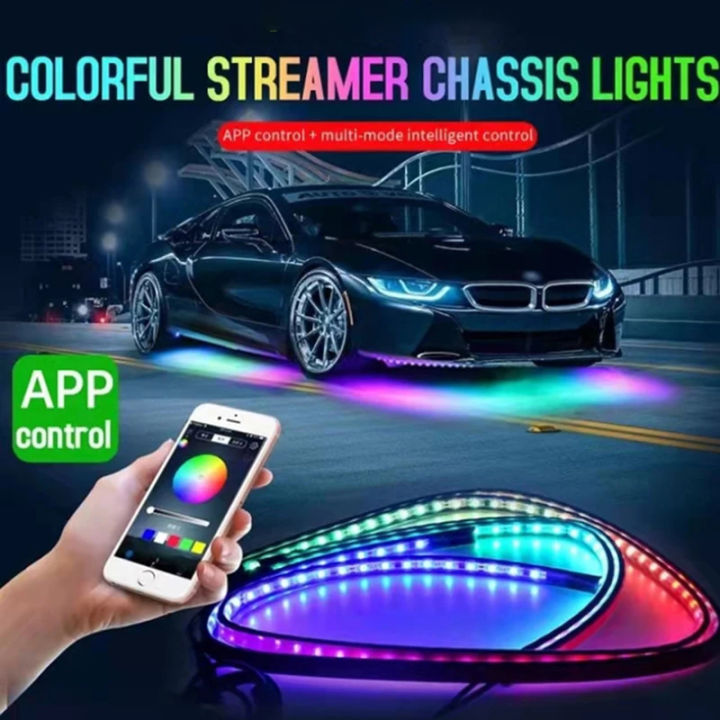 Car Chassis Light Color Flow Atmosphere Light Waterproof APP Control ...
