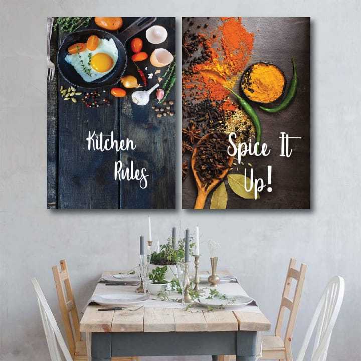 DAPUR CANTIK FRAME HIASAN DINDING RUANG MAKAN CUTE | Lazada
