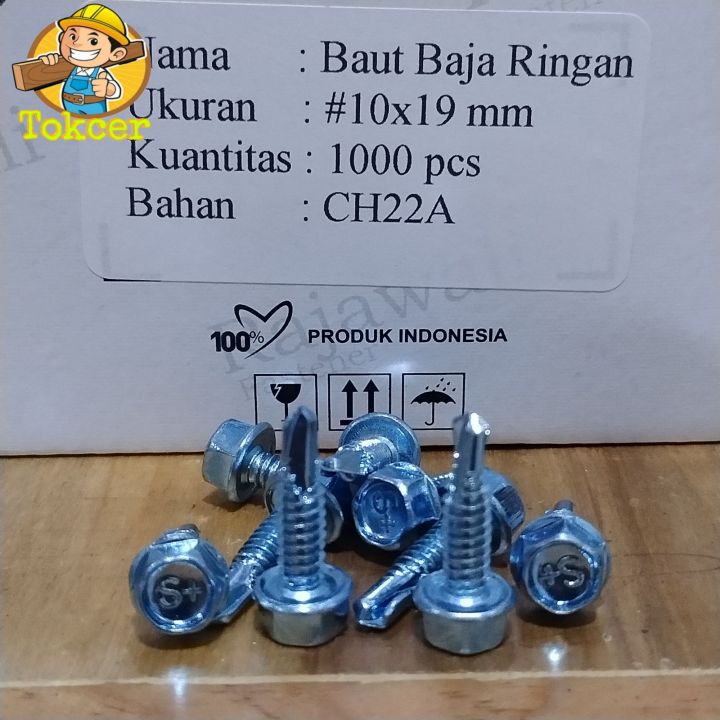 100pcs sekrup baja ringan 10x19 | Lazada Indonesia