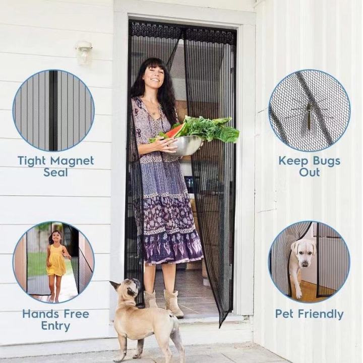 Hands-Free Magnetic Mosquito Net Door Screen Mesh /Automatic Closing ...