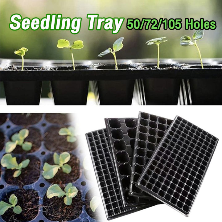 Seedling Tray 50/72/105 Holes Garden Trays Strength Seed Germination ...
