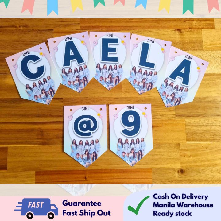 Partify BINI theme party banner personalize happy birthday party needs ...