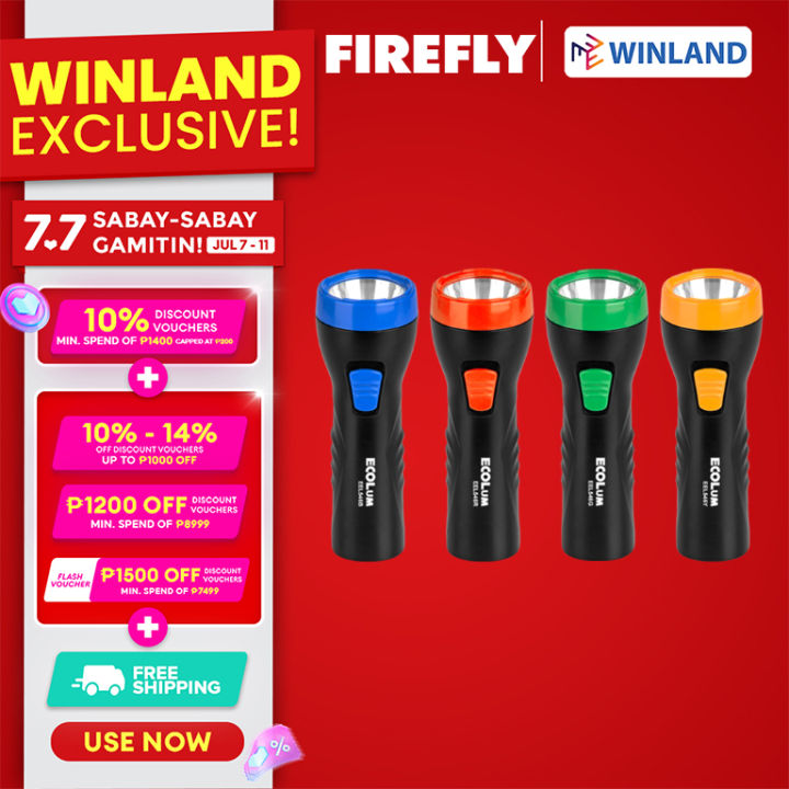 Firefly by Winland ECOLUM Rechargeable Flashlight Flash light Torch ...