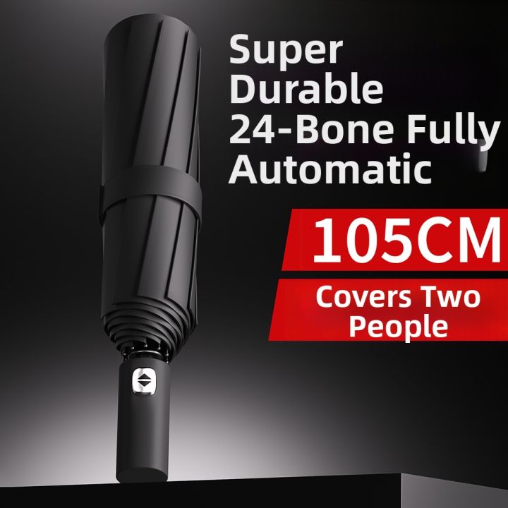 Automatic 24-rib Sun Umbrella for Men Large Size with Black Coating ...