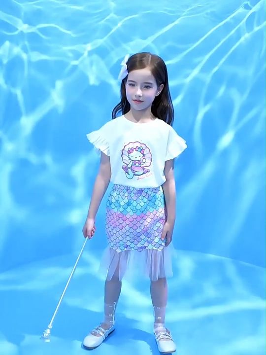 PRINCESS KESLI 1-10 ปี ชุดเซ็ทนางเงือก นางเงือก ชุดเซ็ทเด็กผู้หญิง ชุด ...